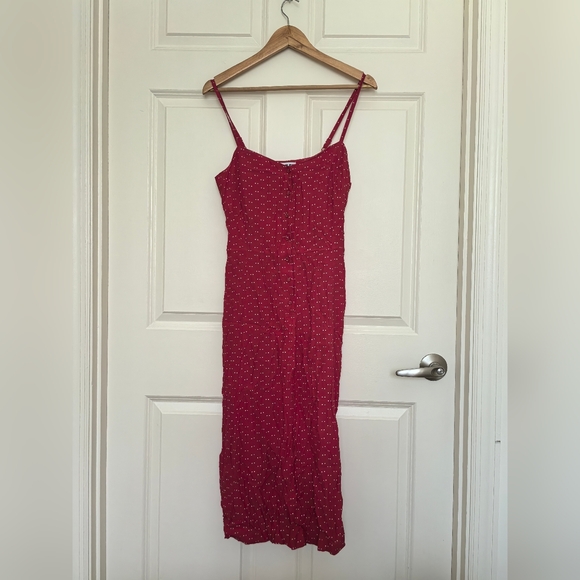 Uniqlo | Dresses | Uniqlo X Ines De La Fressange Red Polka Dot Midi ...